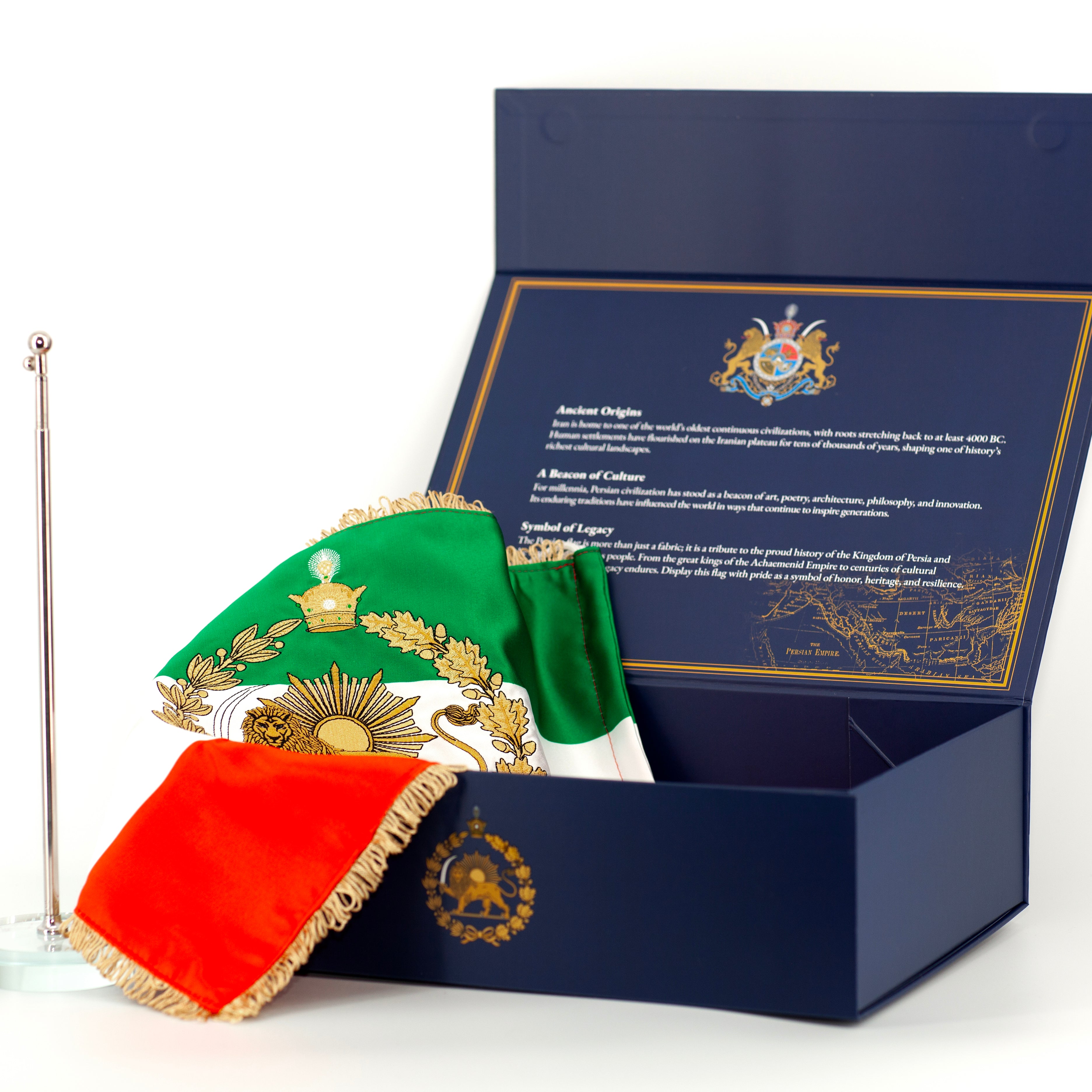 Luxury Persian & Iranian Flag | Lion & Sun & Crown پرچم شیر و خورشید ...